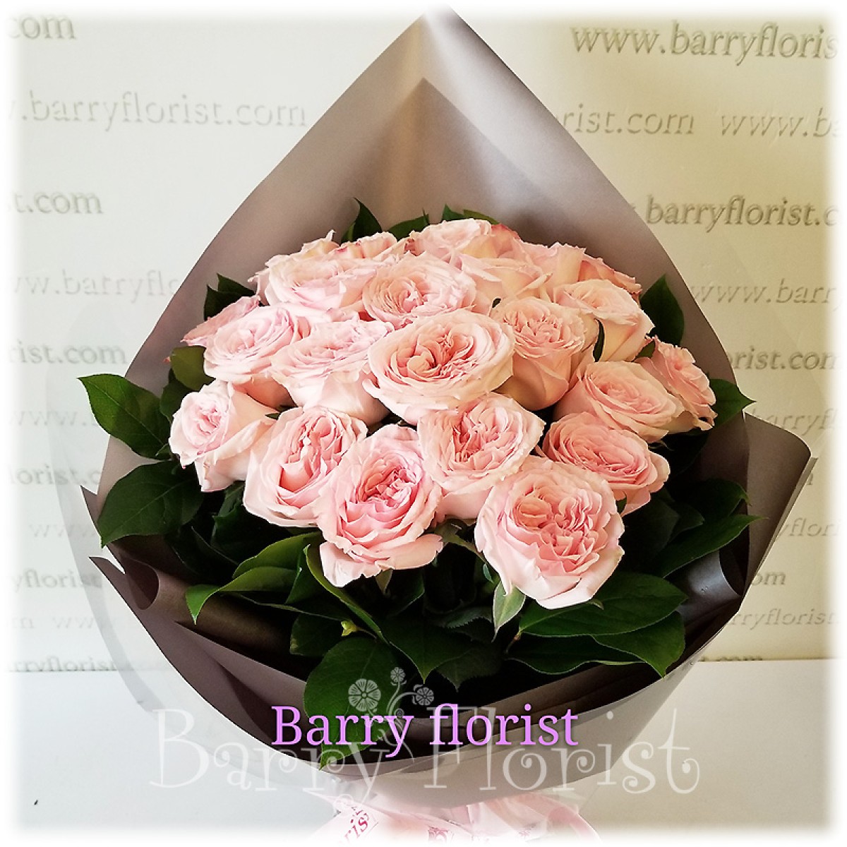 BOU 0074 20 stems of Fragrant Roses in lt. Pink color + Seasonal ...